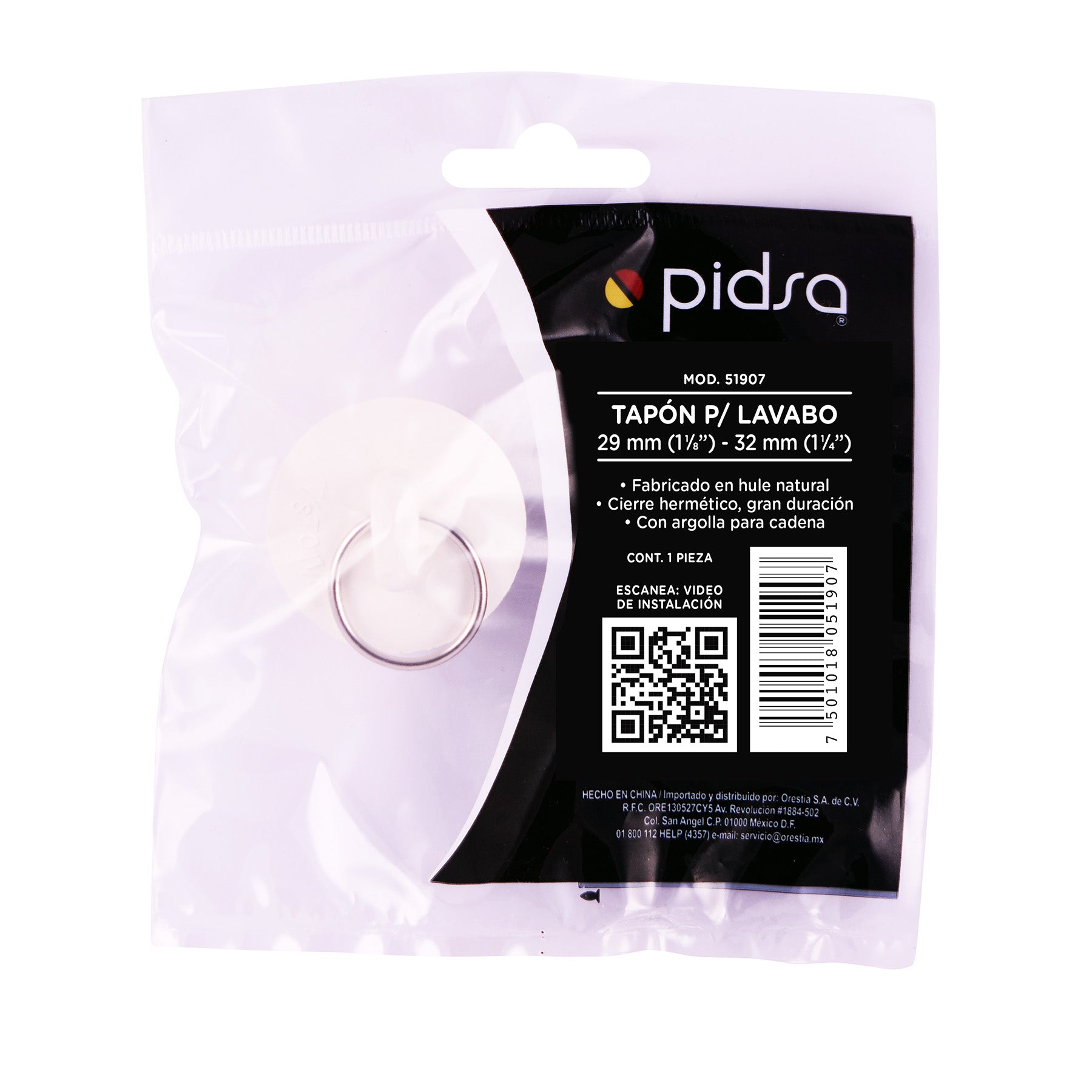 Pidsa Tapon Con Argolla Para Lavabo 28x32mm Ace Hardware México